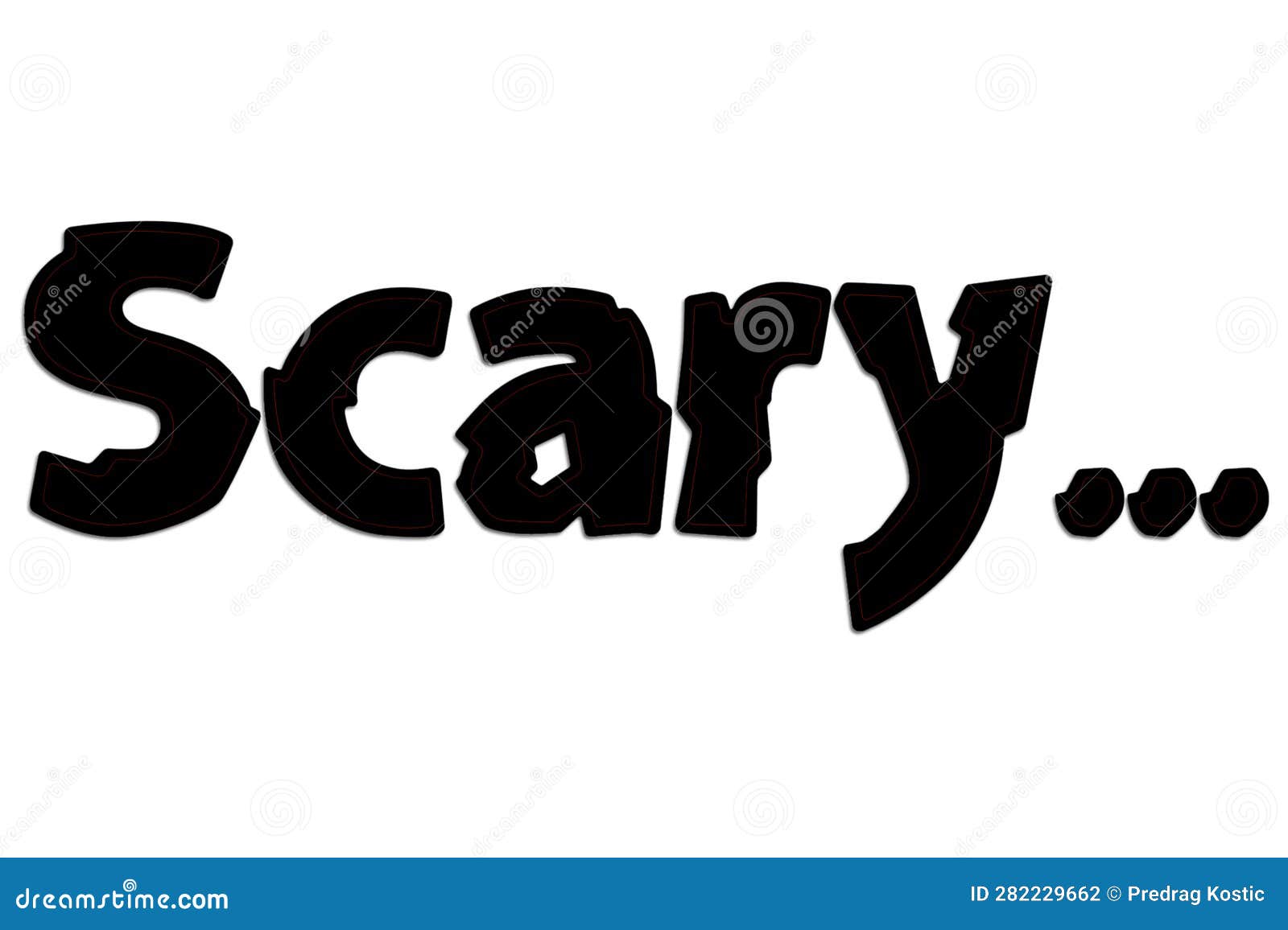 Scary Text Style Effect. Editable Graphic Text Template Vector ...