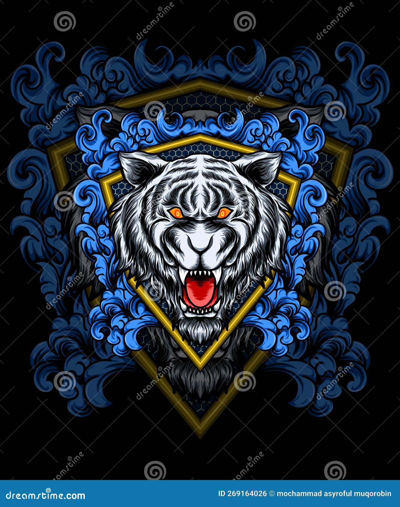 Scary Cool Monster Avatar - Animated Cartoon Character In Flat Vector ...