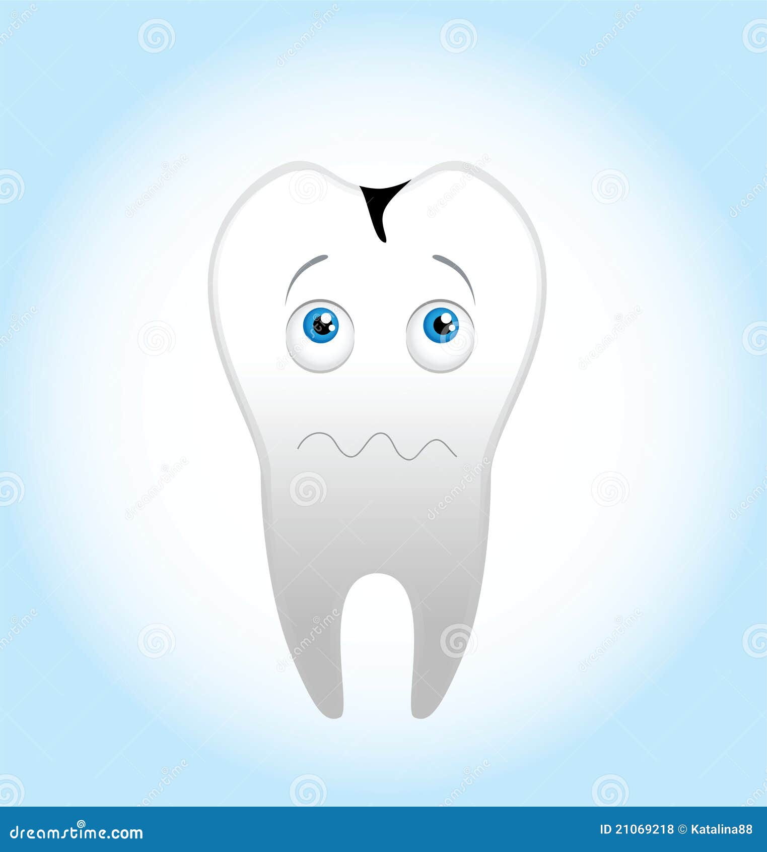 Scary tooth stock vector. Illustration of cartoon, unhealthy - 21069218