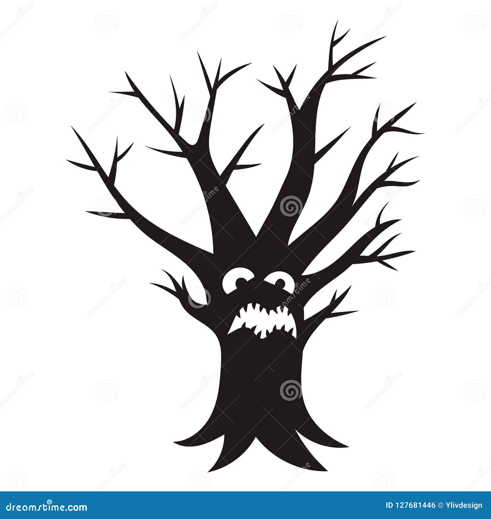 Scary Tree Icon, Simple Style Stock Vector - Illustration of halloween ...