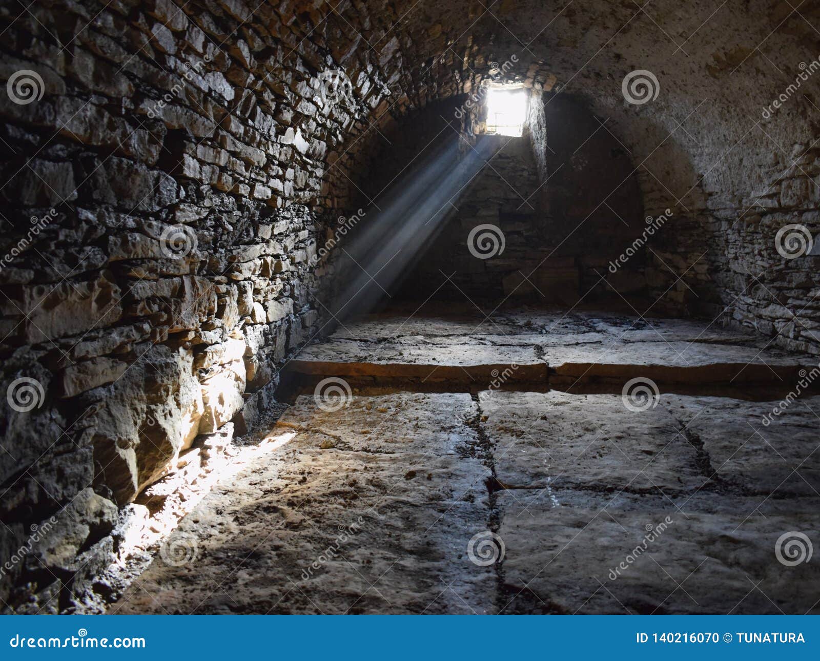 Scary Underground, Old Cellar Stock Photo - Image of creepy, corridor ...