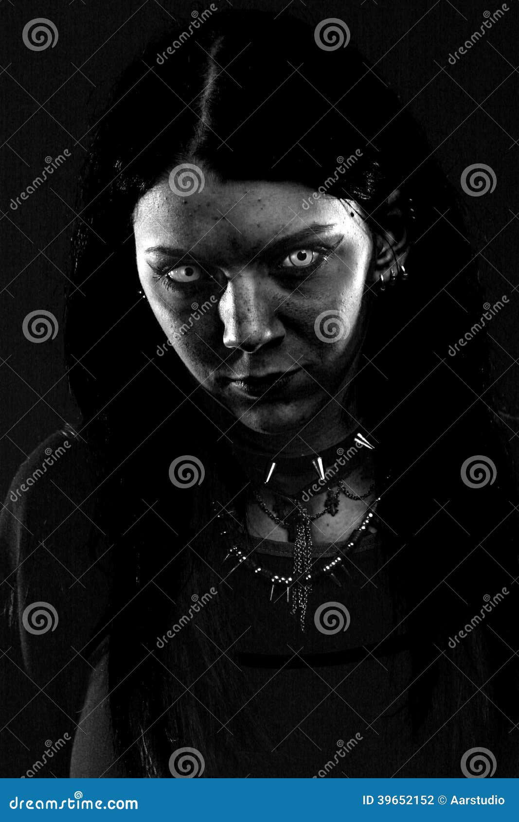 Scary Vampire Devil Biting Young Woman. Medieval Gothic Nightmare ...