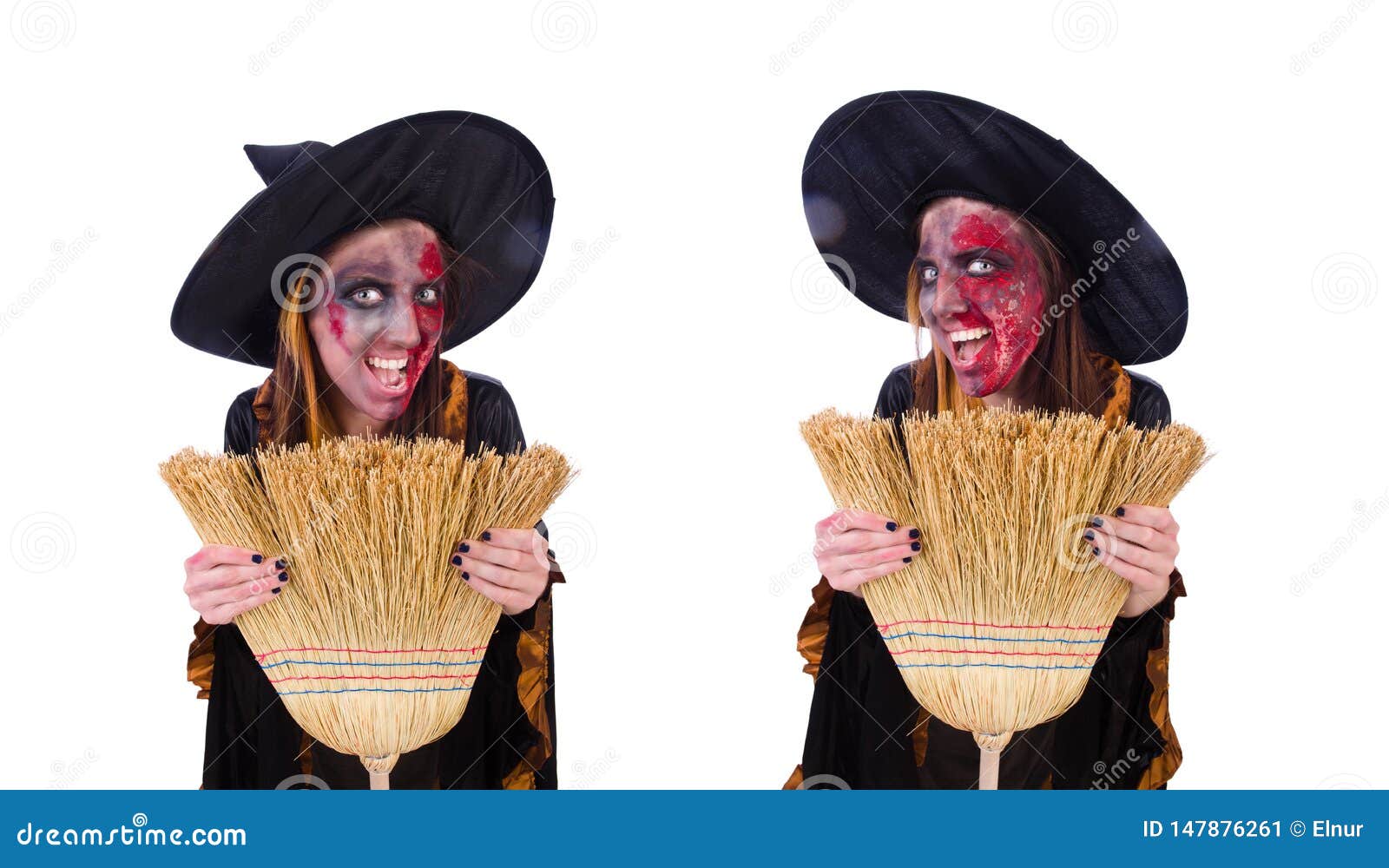 The Scary Witch in Halloween Concept Stock Image - Image of fear ...