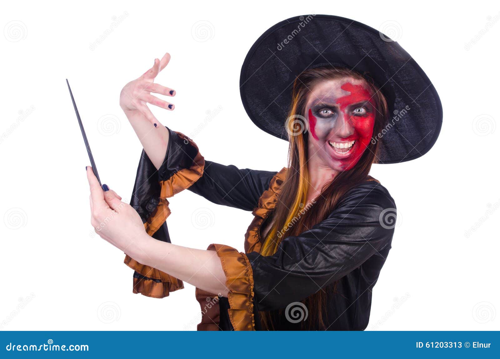 The Scary Witch in Halloween Concept Stock Image - Image of fantasy ...