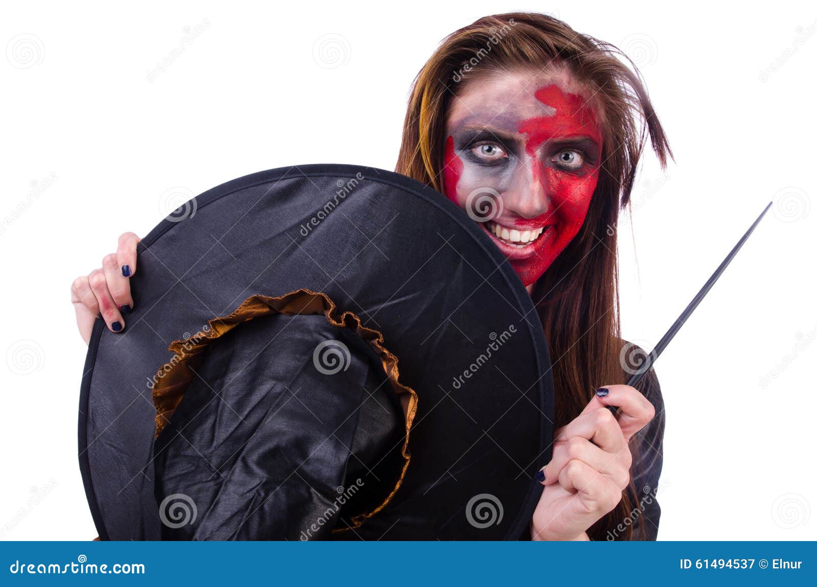 The Scary Witch in Halloween Concept Stock Image - Image of death ...