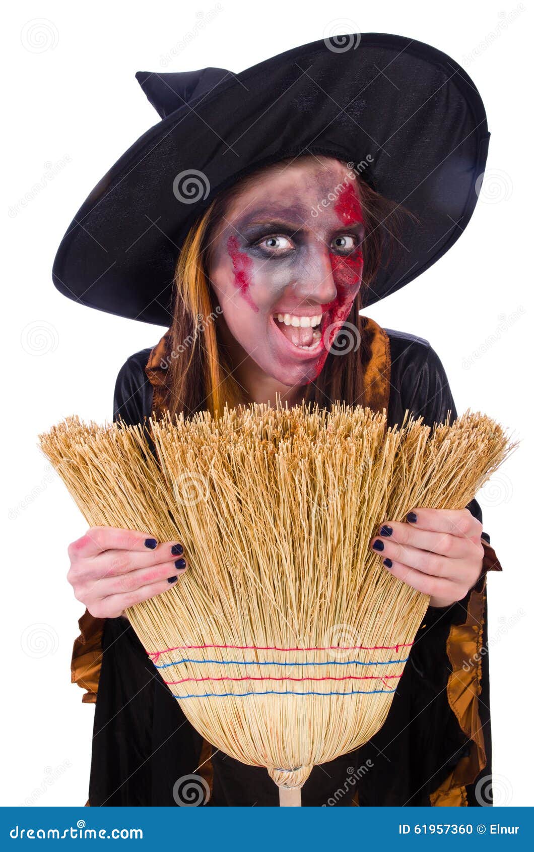 The Scary Witch in Halloween Concept Stock Photo - Image of ghost ...