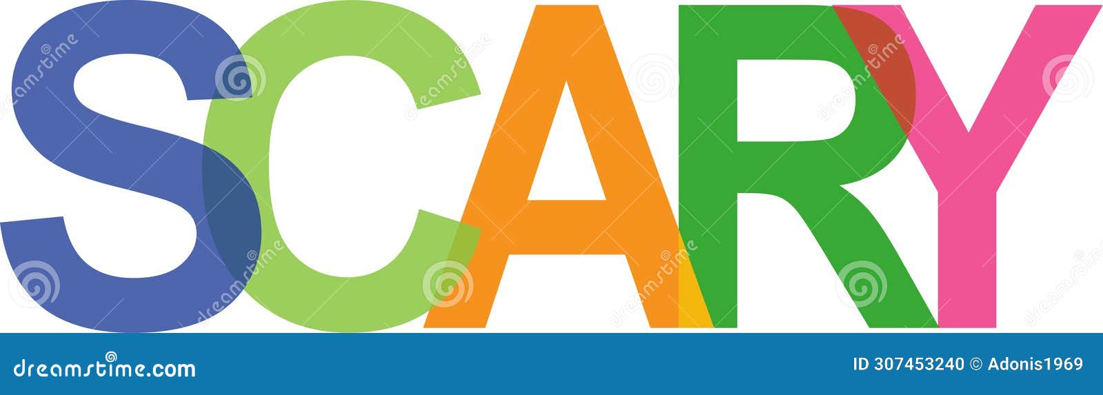 Scary word on white stock illustration. Illustration of bone - 307453240