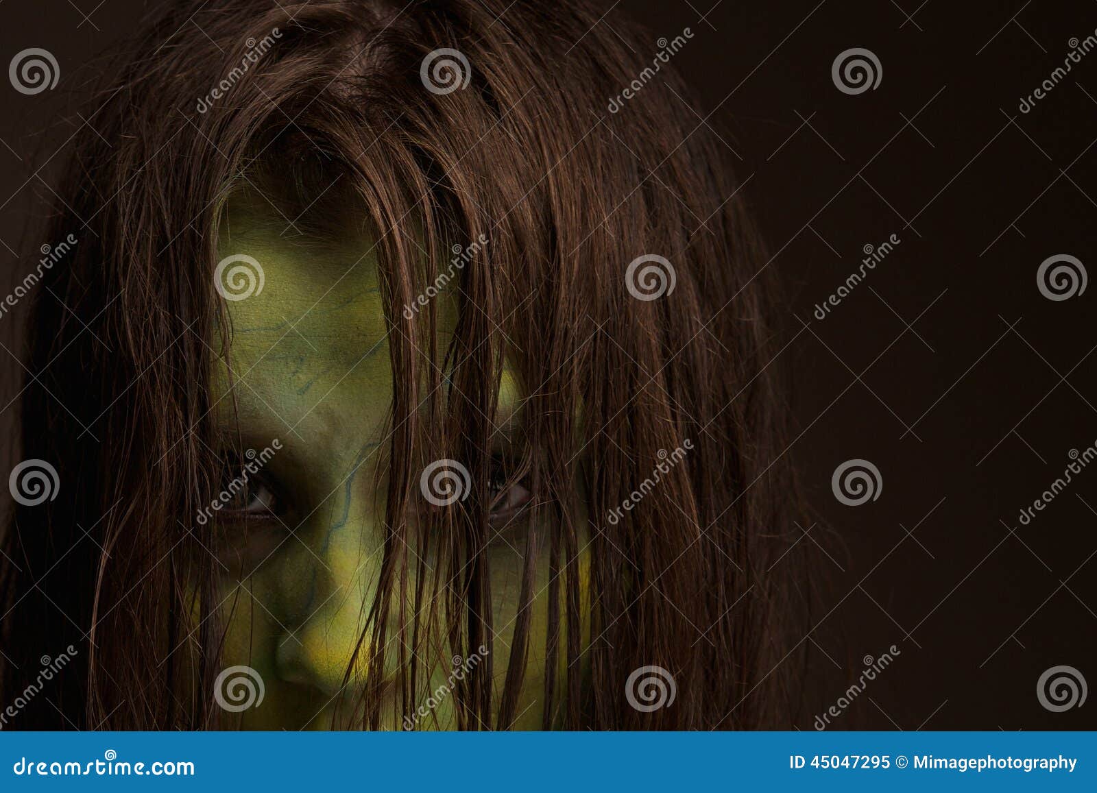 Scary zombie face stock image. Image of monster, fear - 45047295
