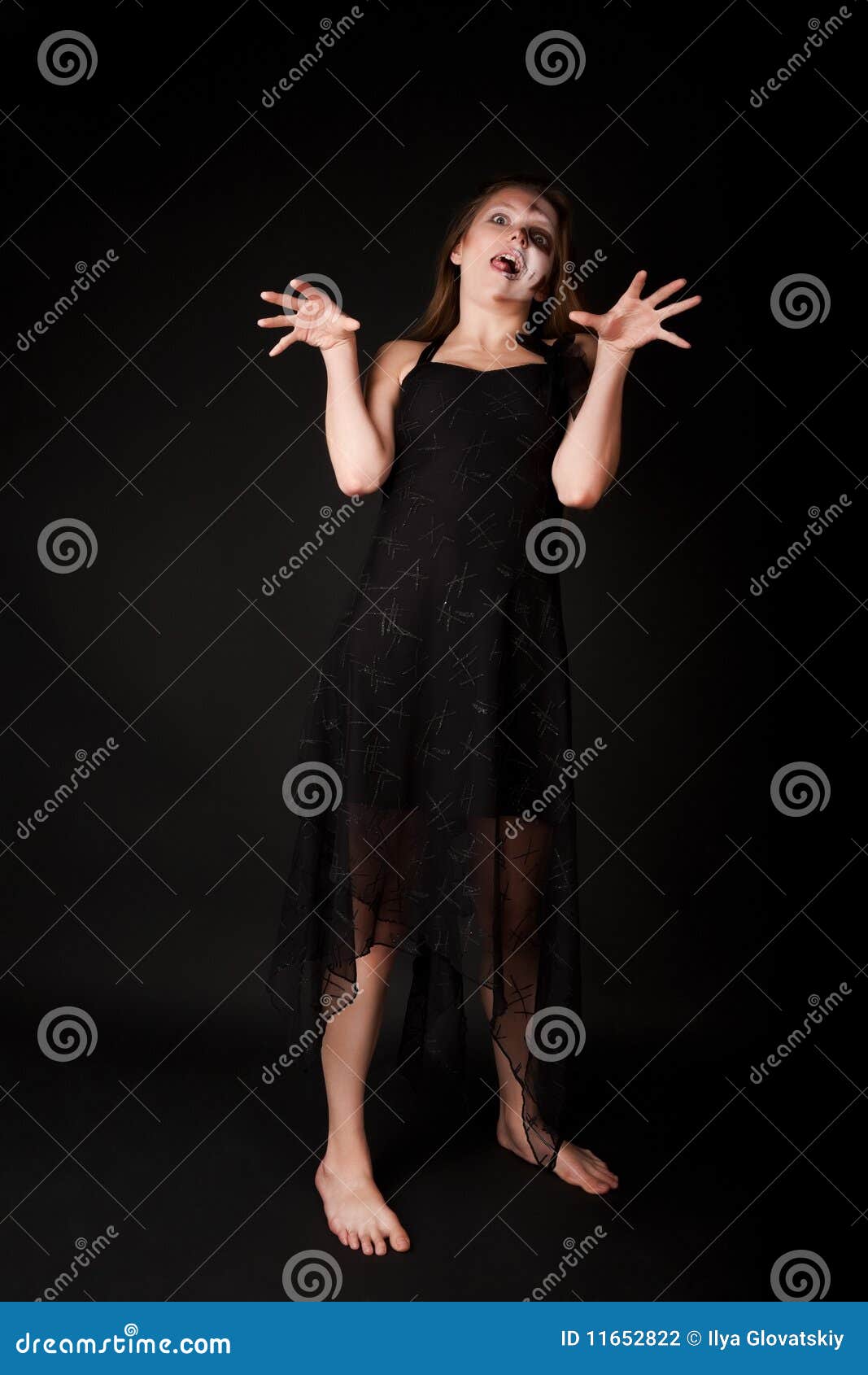 Scary zombie woman stock photo. Image of fingers, halloween - 11652822