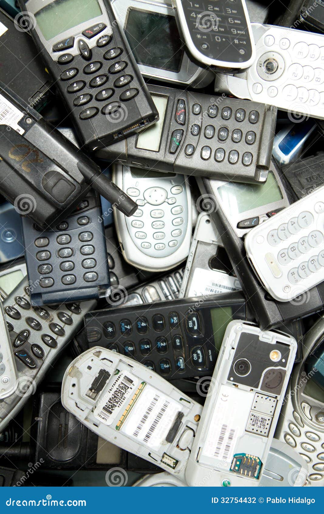Scatered Mobile Phones Ready for Recycle Stock Photo - Image of concept ...