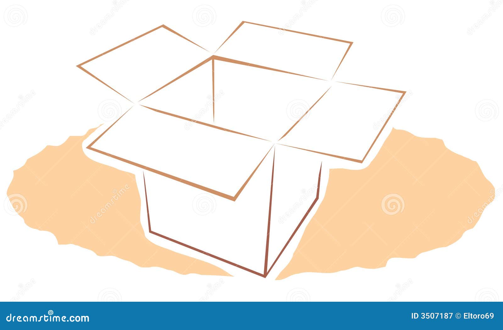 Scatola di cartone illustrazione vettoriale. Illustrazione di arte ...
