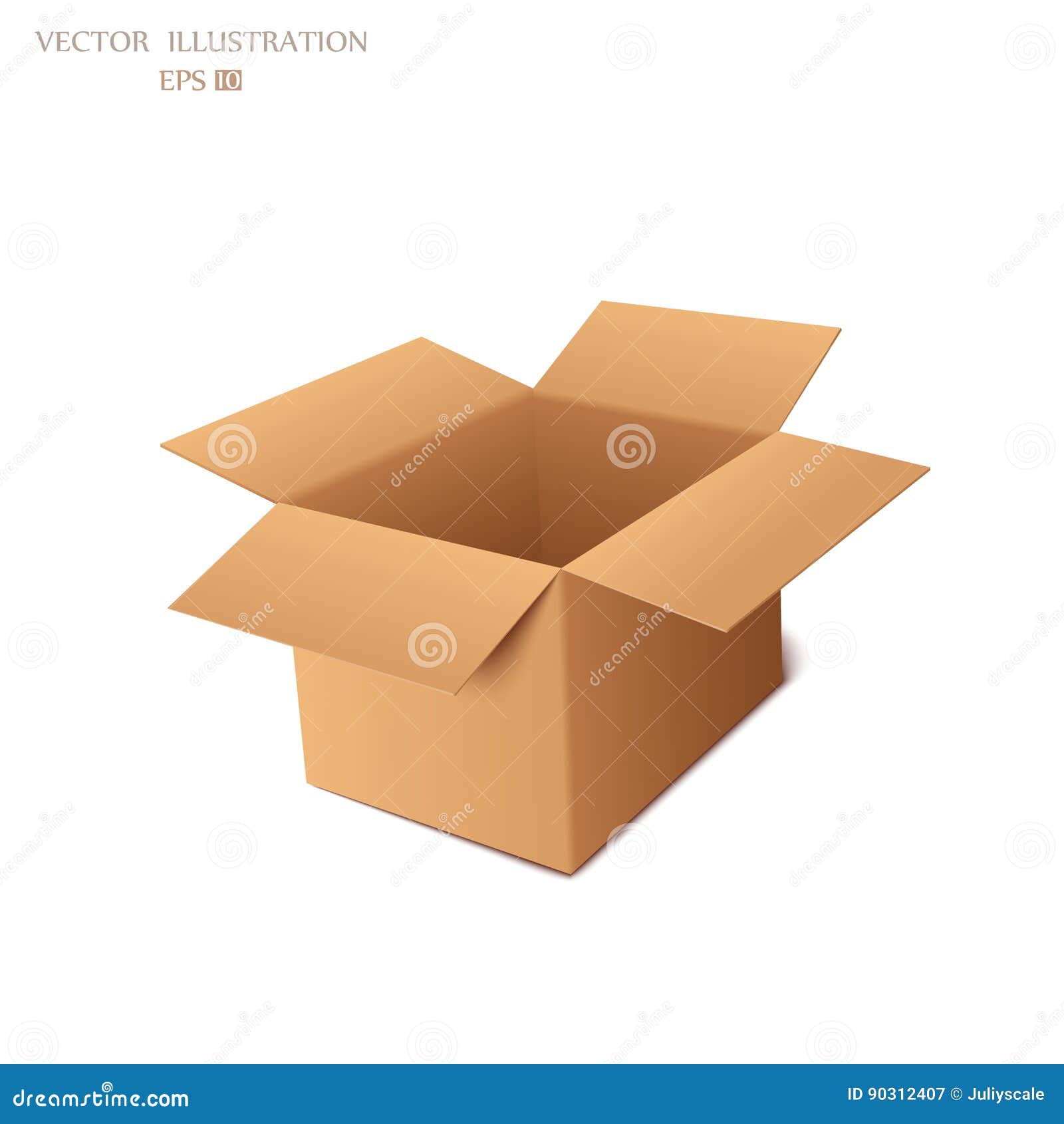 Scatola di cartone illustrazione vettoriale. Illustrazione di ...