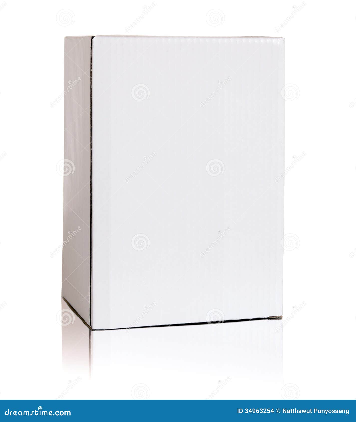 Scatola Di Cartone Bianca in Bianco Fotografia Stock - Immagine di ...