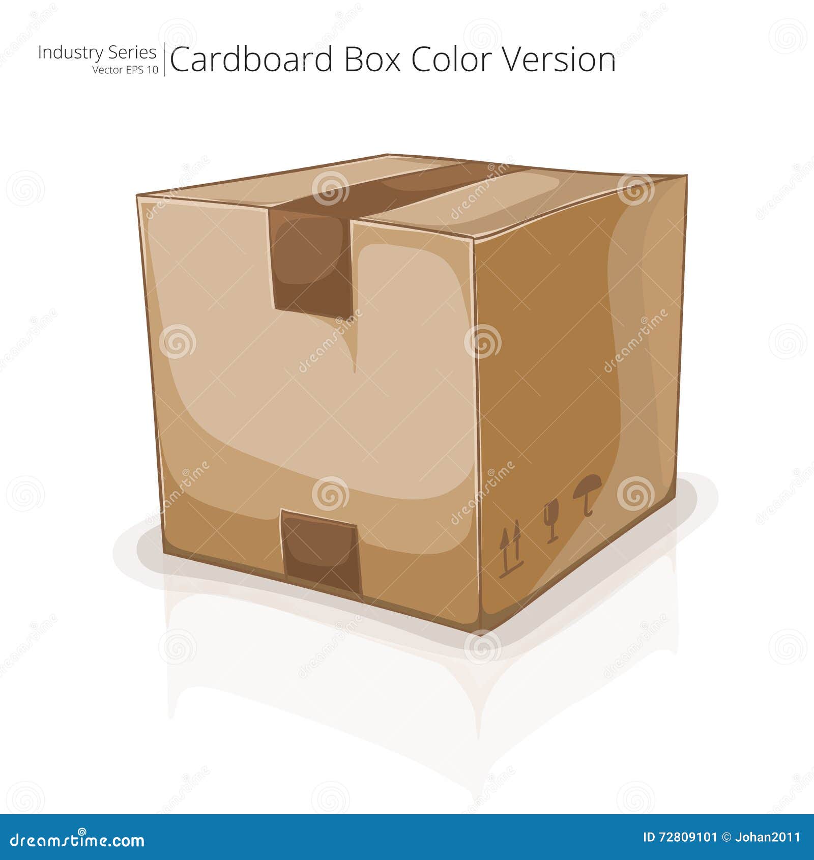 Scatola Di Cartone Quadrata Illustrazione Vettoriale - Illustrazione di ...