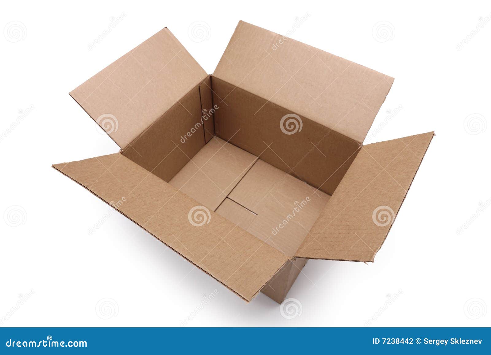 Scatola di cartone vuota fotografia stock. Immagine di memoria - 7238442