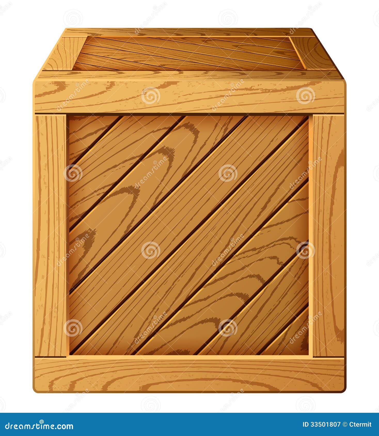 Scatola di legno illustrazione vettoriale. Illustrazione di icona ...