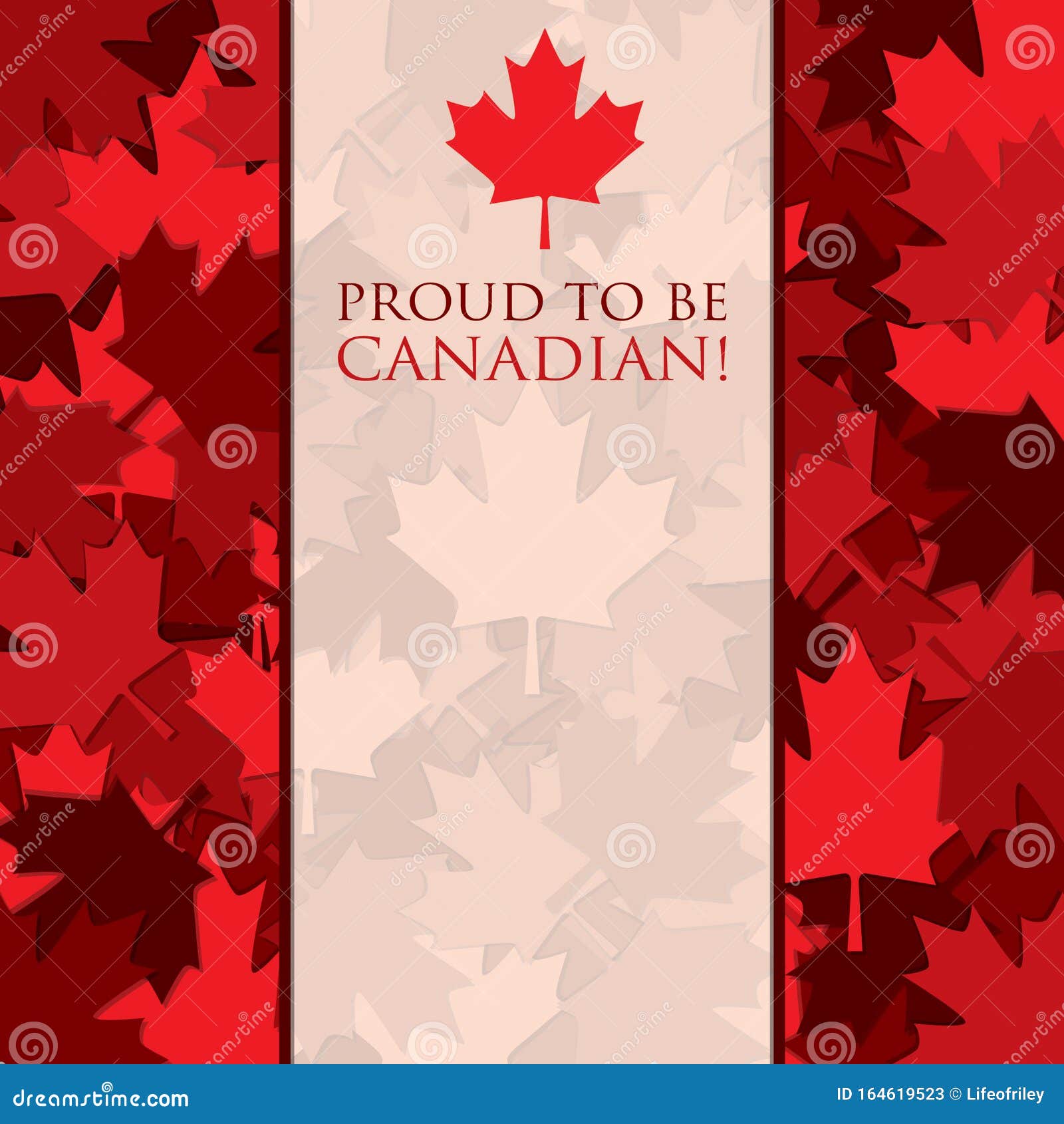 Happy Canada Day Maple Leaf Card Stock Vector - Illustration of ...