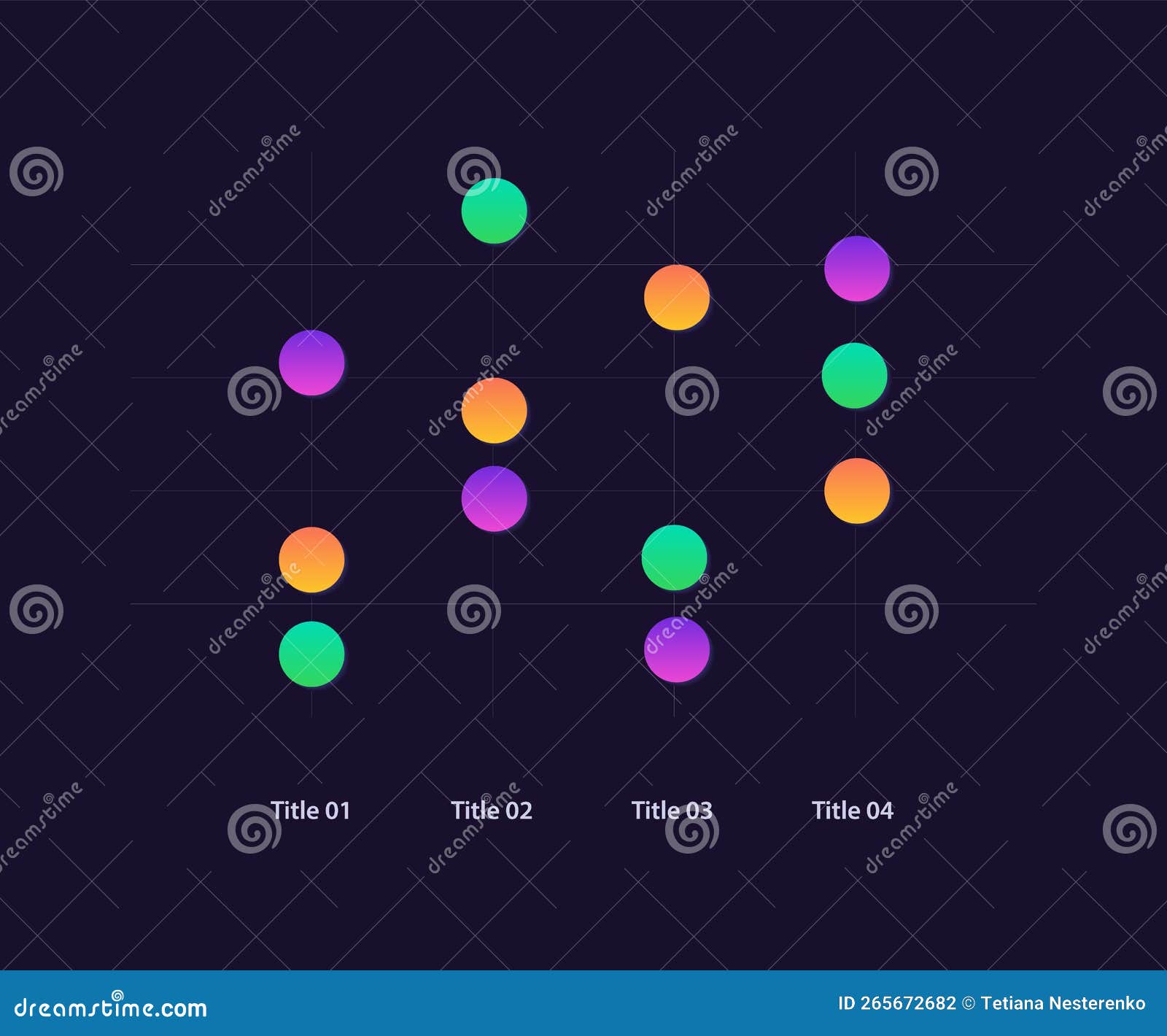 Scatter Plot Infographic Chart Design Template for Dark Theme Stock ...