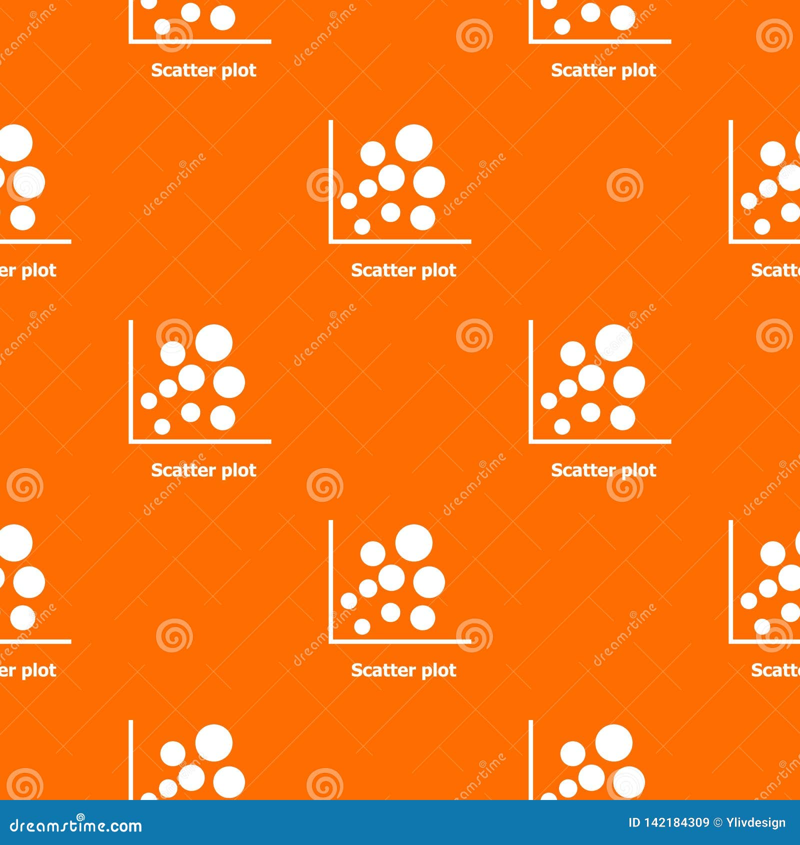 Scatter Plot Pattern Vector Orange Stock Vector - Illustration of ...