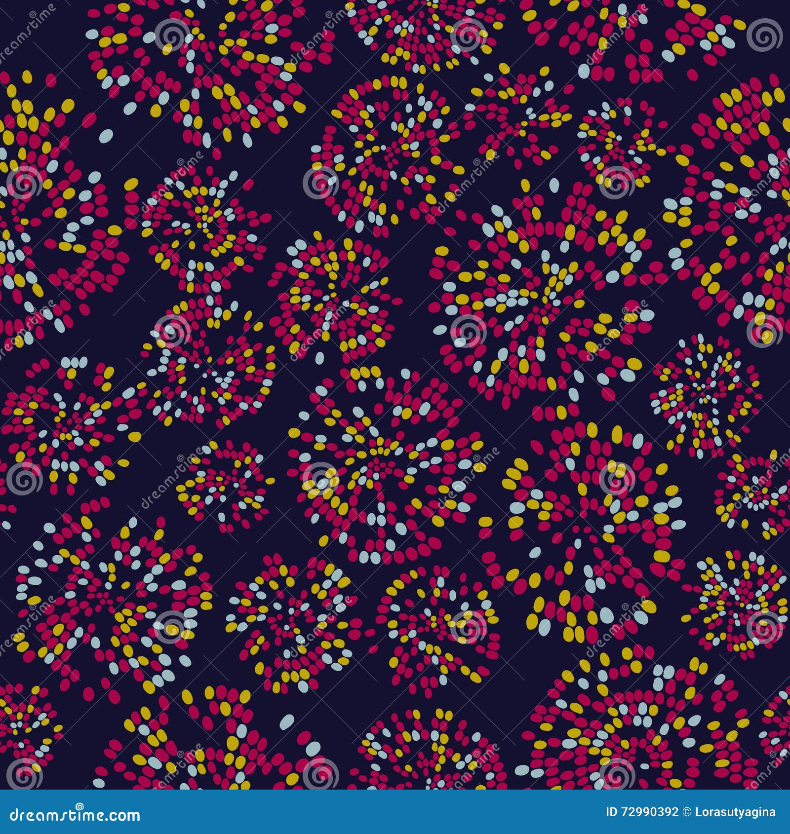 Scatter. Seamless Pattern. Arcs and Circles. Stock Vector ...