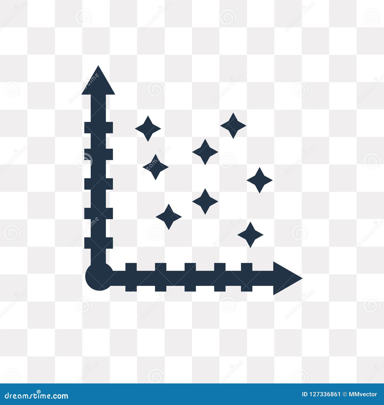 Scatter Vector Icon Isolated on Transparent Background, Scatter Stock ...