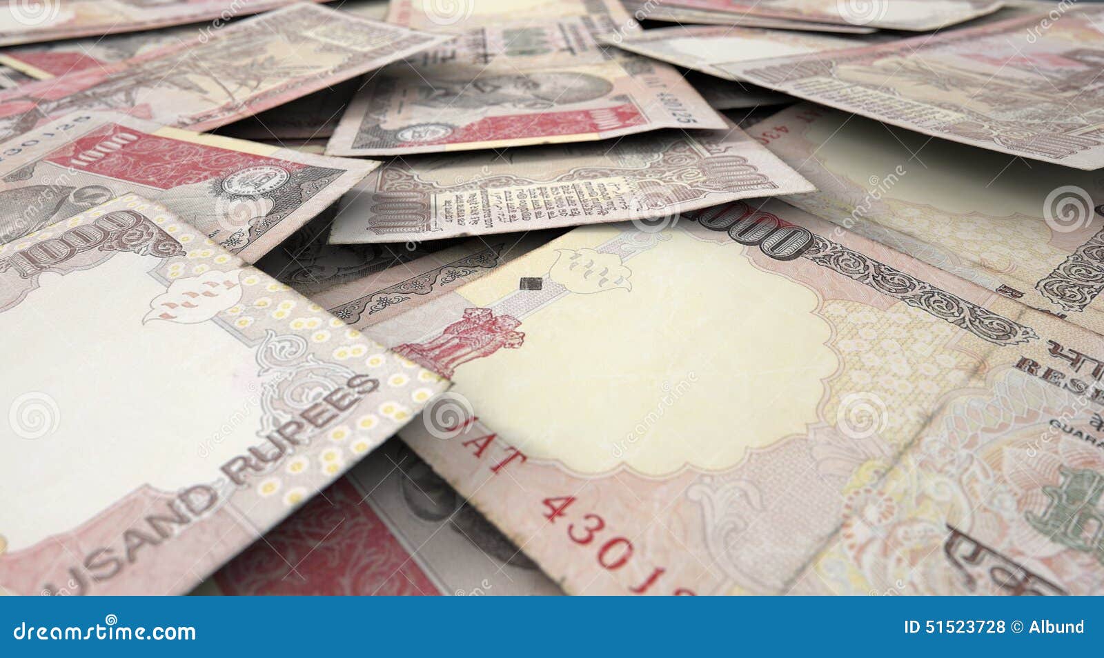 Scattered Banknote Pile stock photo. Image of gandhi - 51523728