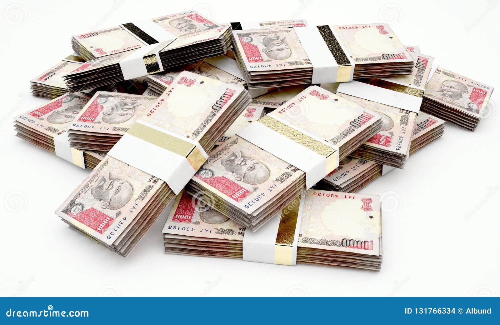 Scattered Banknote Stacks stock illustration. Illustration of ...