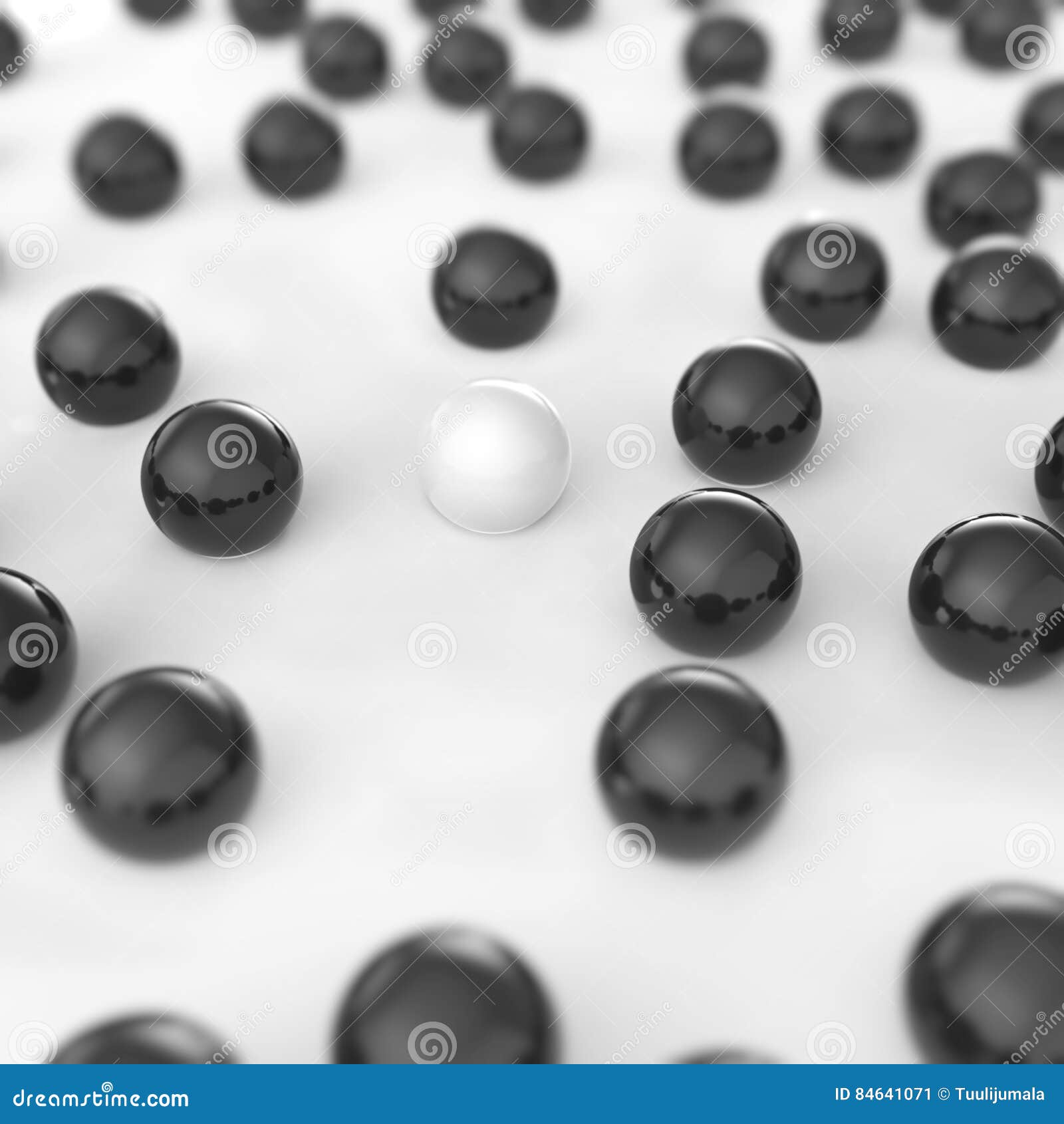 Scattered Black Balls on the White Floor Stock Illustration ...