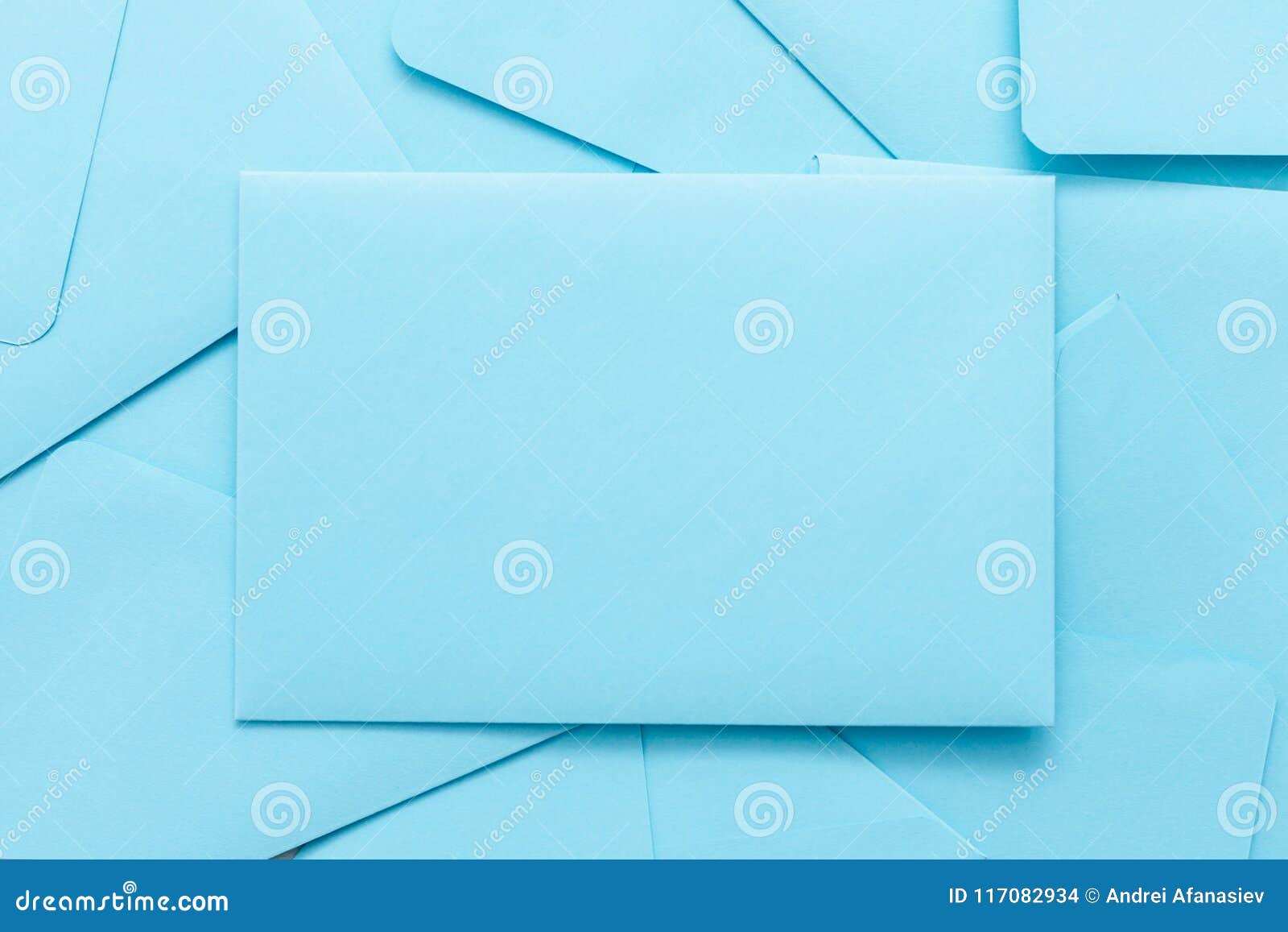 Scattered Blue Mail Envelopes Background Stock Photo - Image of letter ...