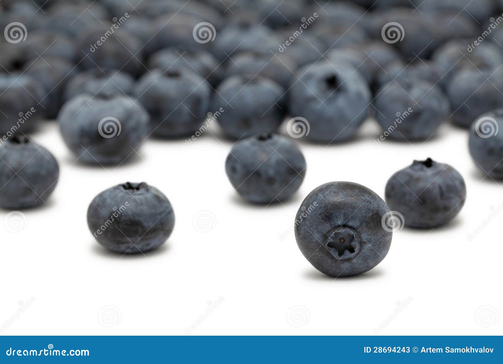 Scattered Blueberry on White Background Stock Image - Image of harvest ...