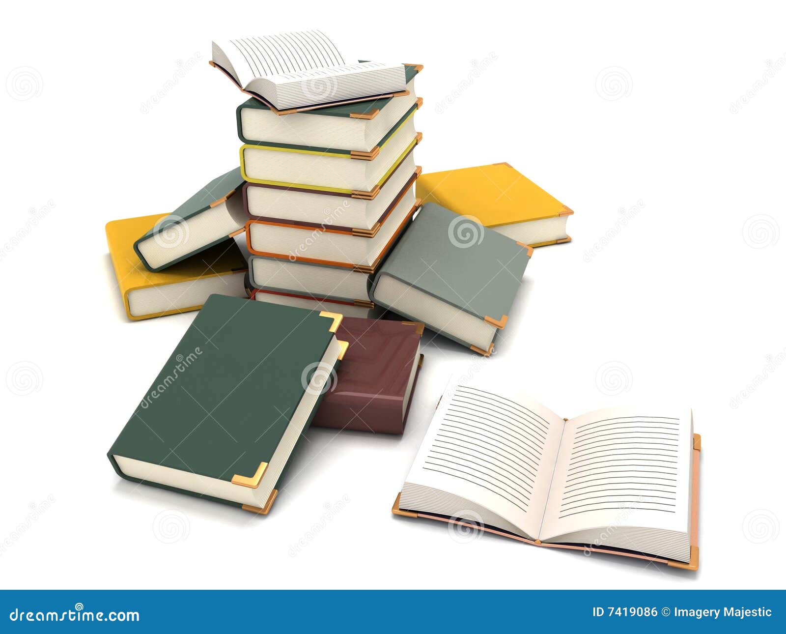 Scattered books stock illustration. Illustration of learning - 7419086