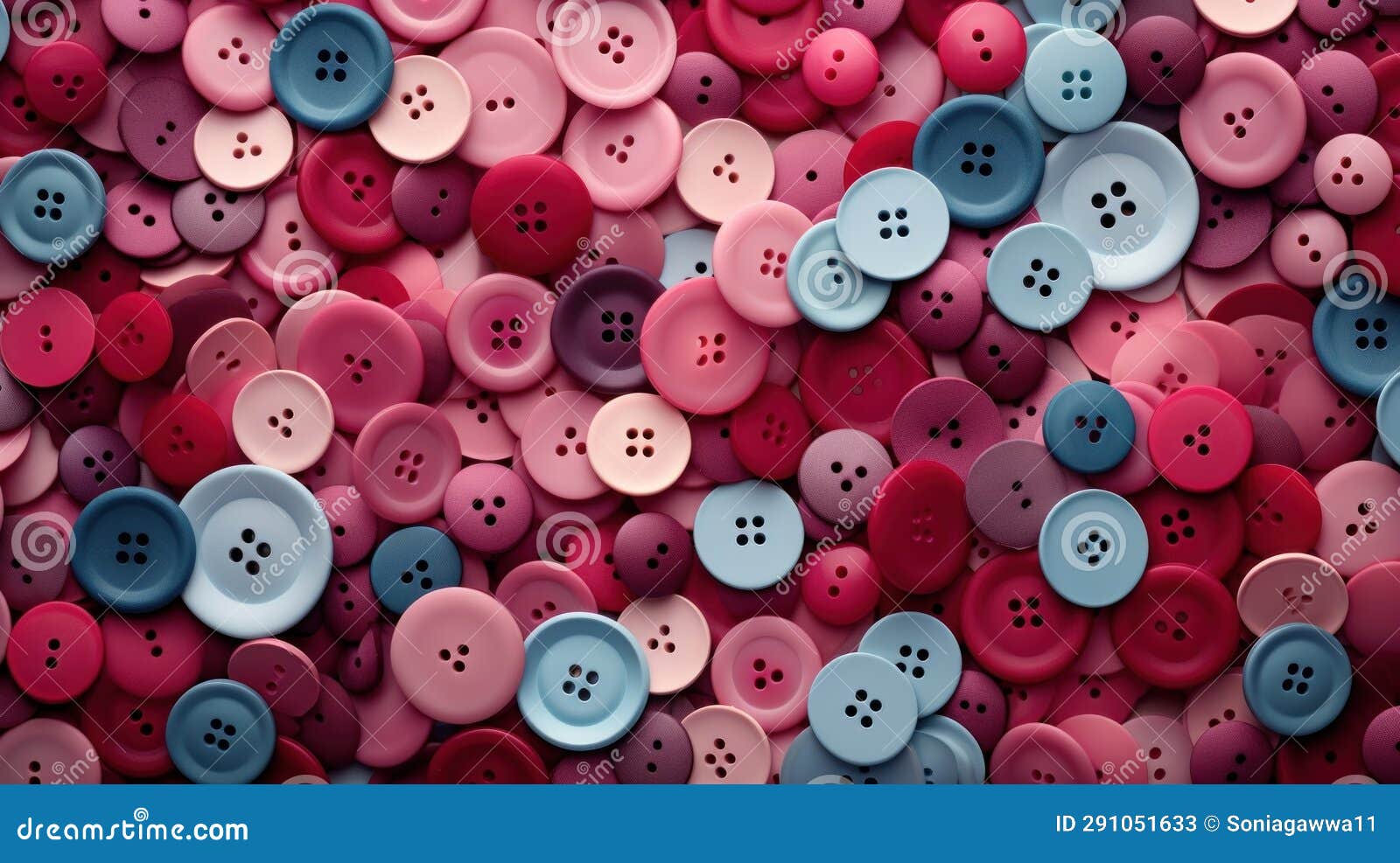 Scattered Buttons in Various Shapes and Sizes, Adding a Whimsical and ...