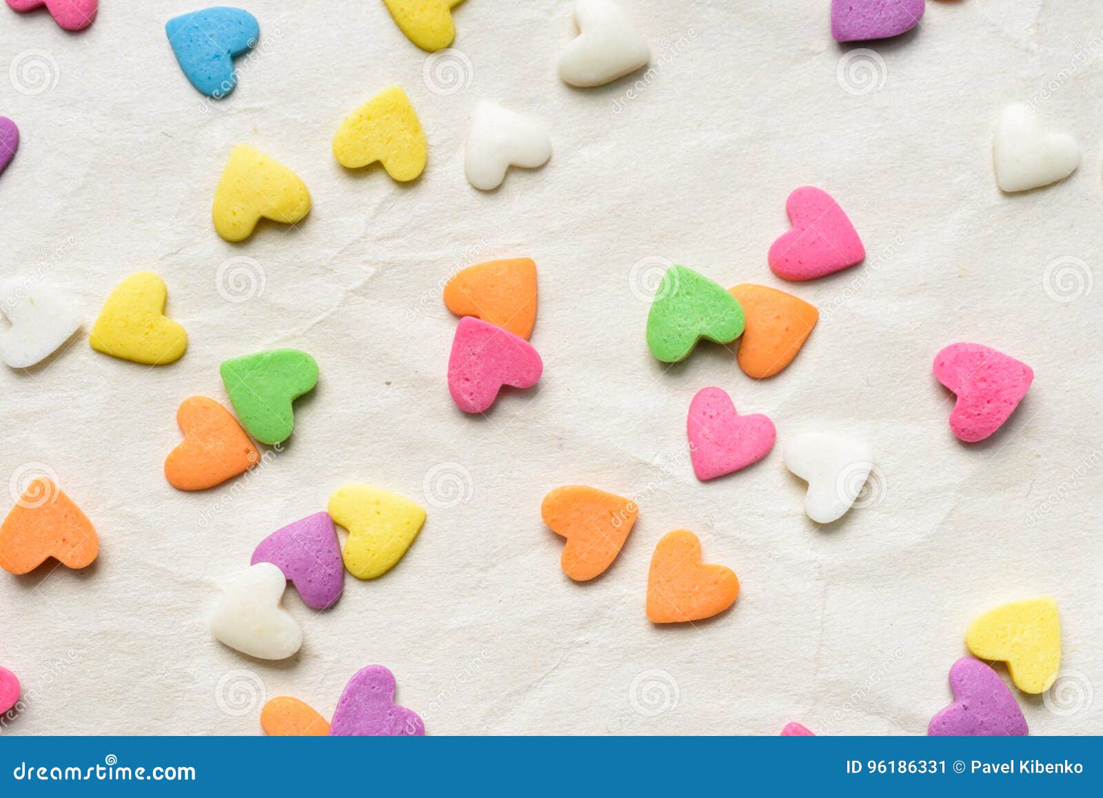 Scattered candy hearts stock image. Image of confection - 96186331