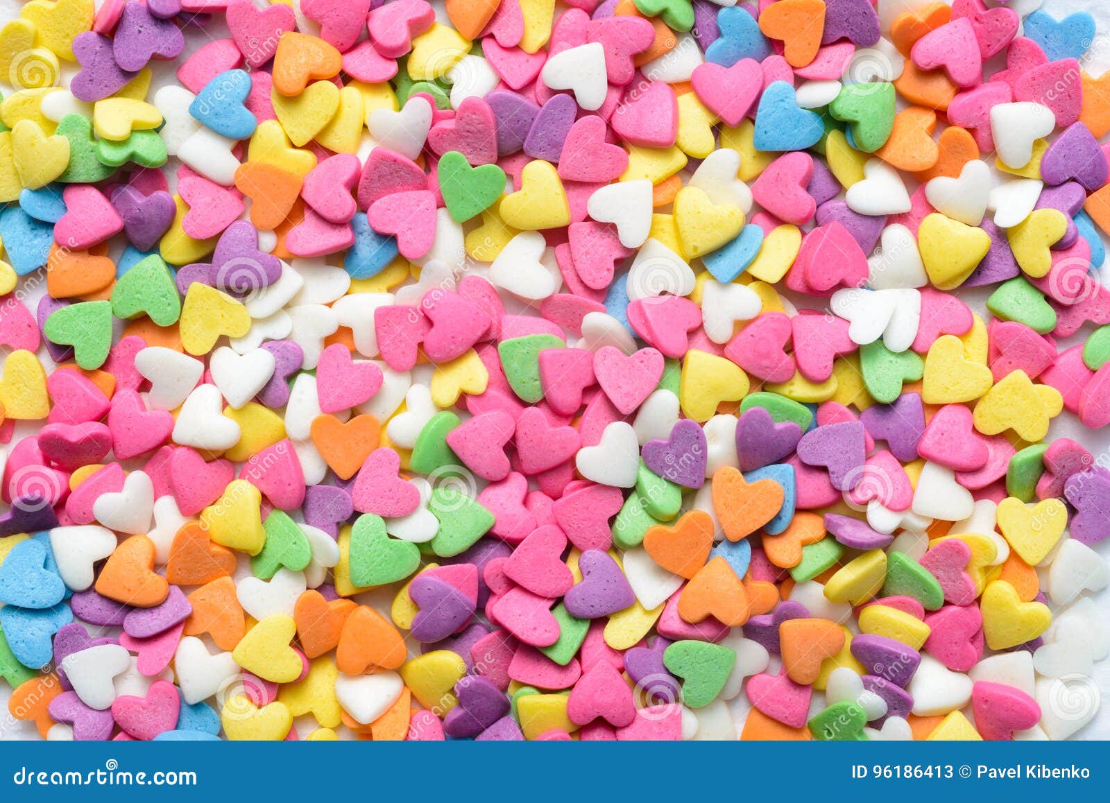 Scattered candy hearts stock image. Image of emotion - 96186413