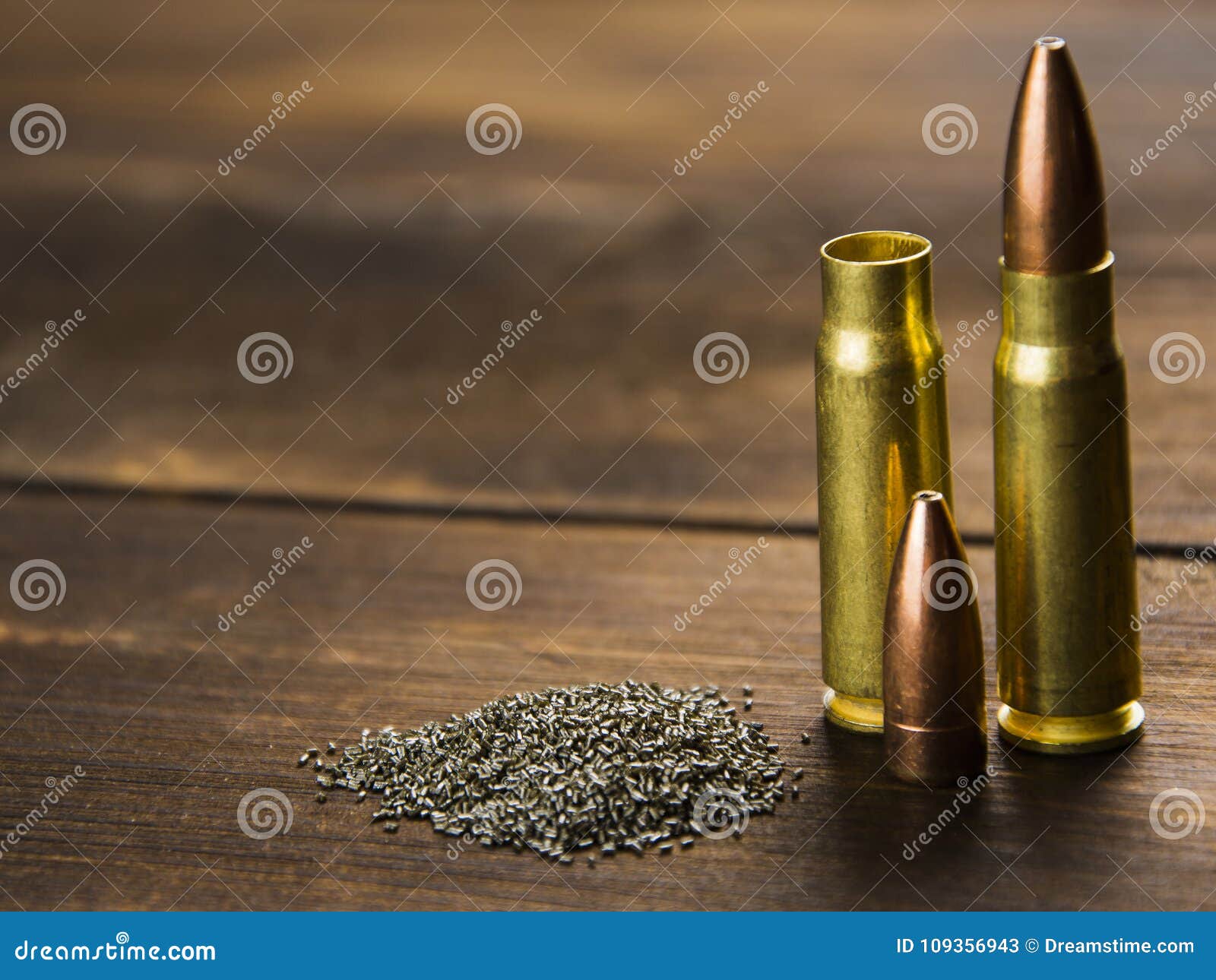 Scattered Cartridges for Weapons Stock Image - Image of bullet, weapon ...