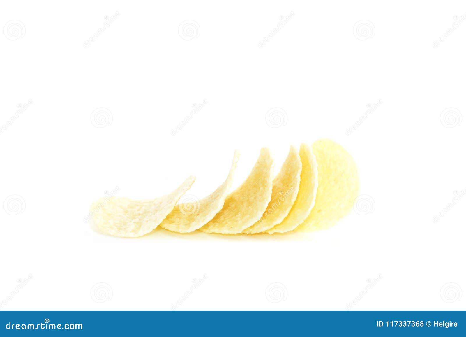 Scattered Chips on White Background Stock Photo - Image of snack, food ...