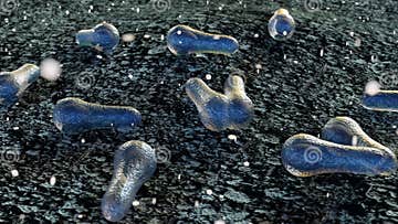 Scattered Clostridium Botulinum Under Microscope Stock Illustration ...