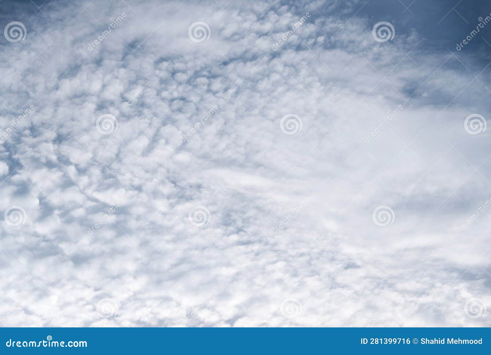 Scattered Cloud Clusters in a Blue Sky, Blue Sky Background with White Clouds Stock Photo ...