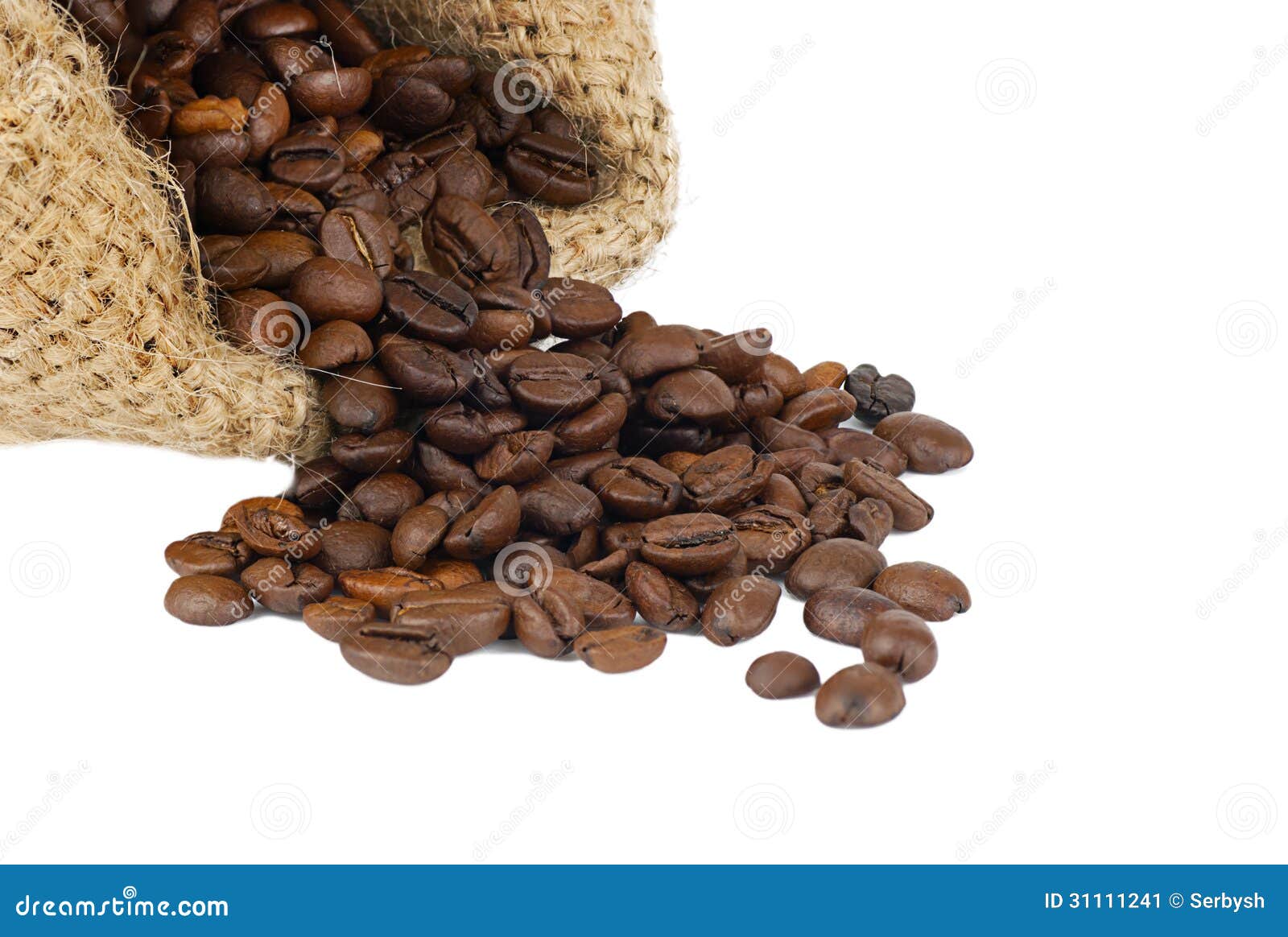 Scattered Coffee Grains on a White Stock Image - Image of crop ...