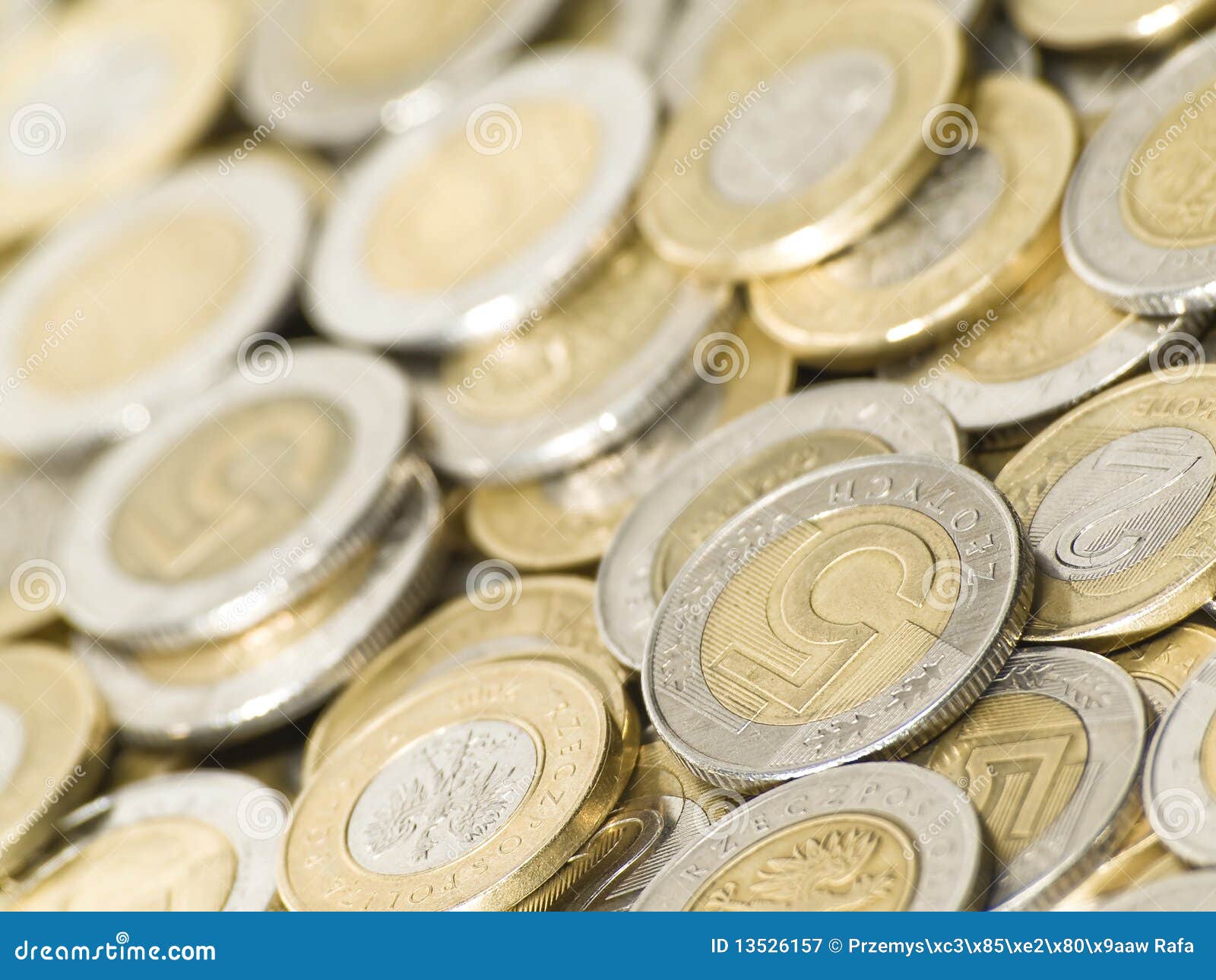 Scattered coins close-up. stock image. Image of increasing - 13526157