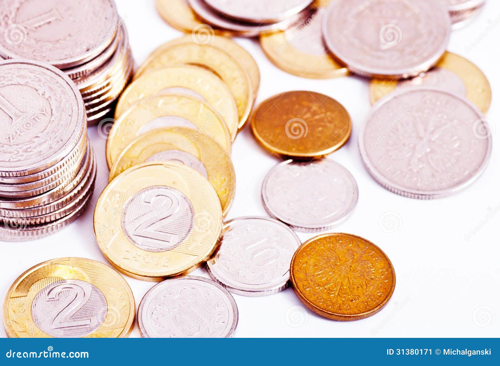 Scattered coins stock image. Image of silver, currency - 31380171