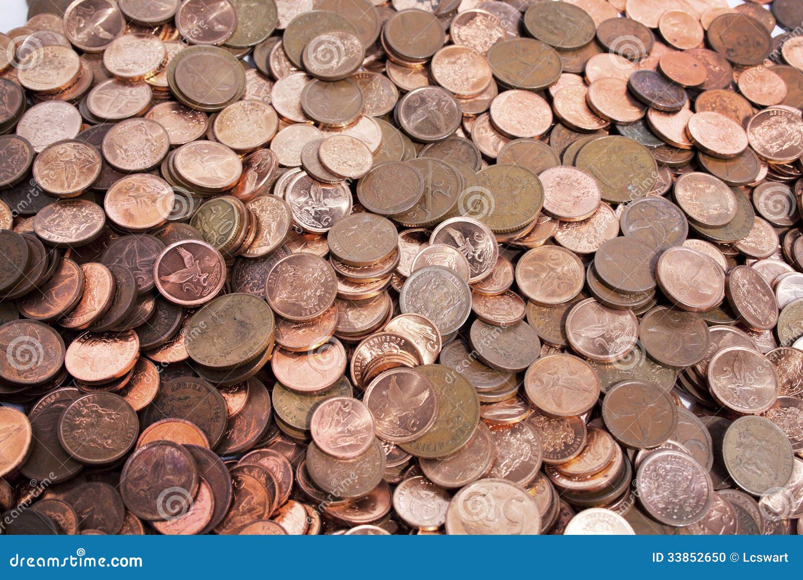 Scattered Collection of South African Coins 2 Stock Photo - Image of ...