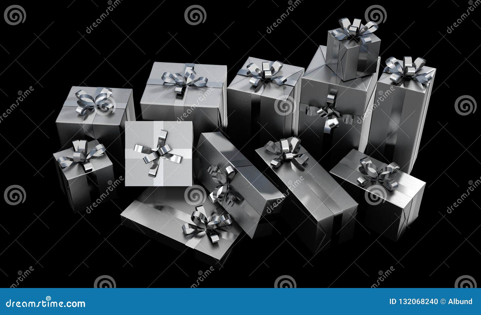 Scattered Gift Box Pile stock photo. Image of parcel - 132068240
