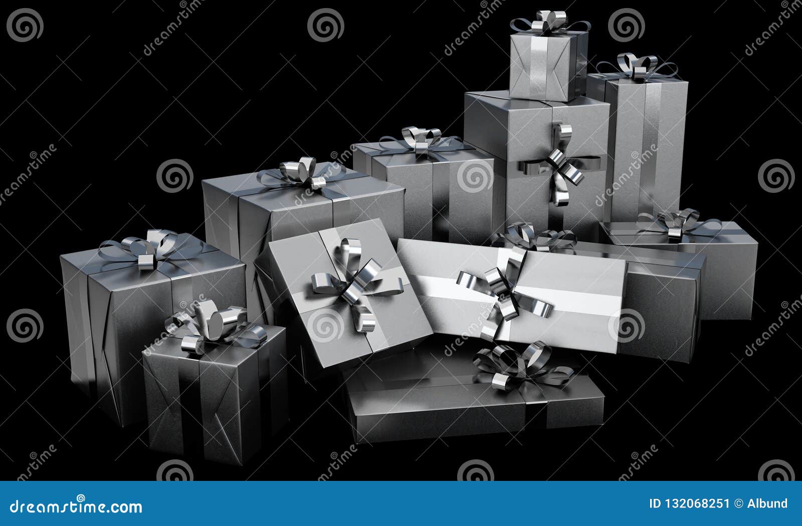 Scattered Gift Box Pile stock image. Image of single - 132068251