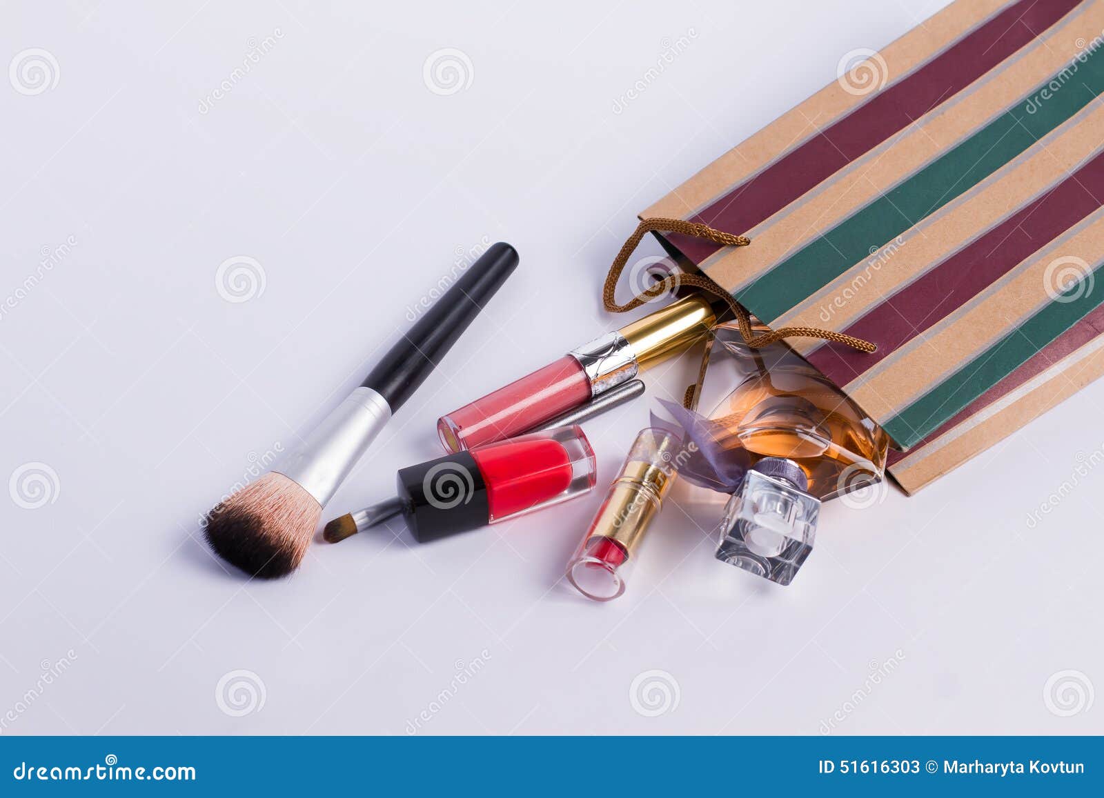 Scattered cosmetics stock image. Image of collection - 51616303