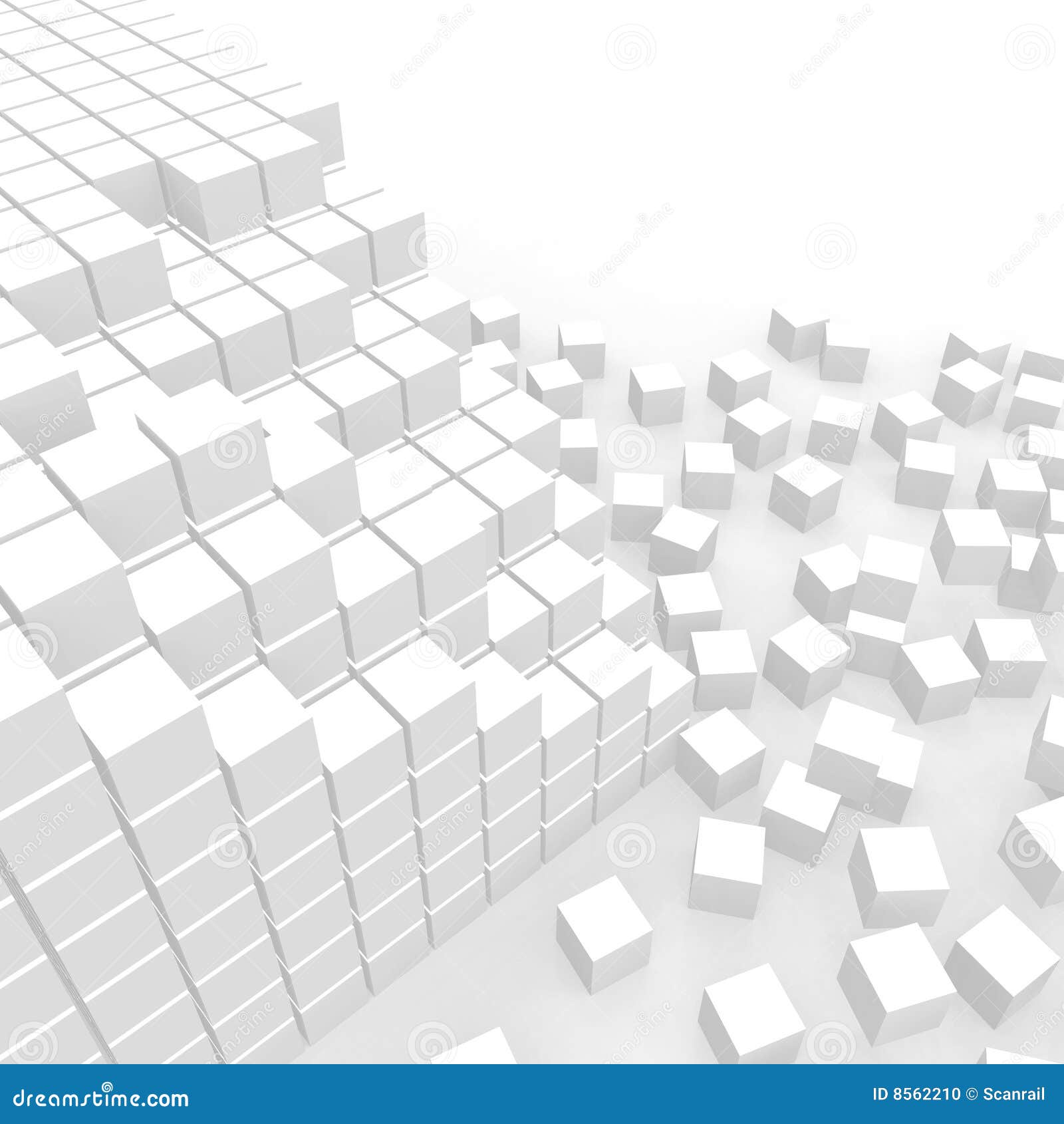 Scattered cubes stock illustration. Illustration of abstract - 8562210