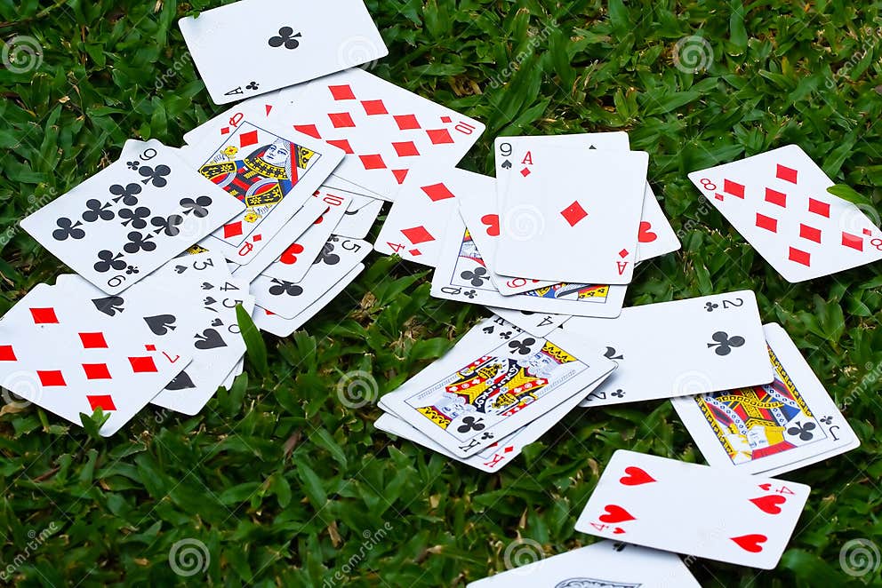 Scattered Deck of Cards stock photo. Image of diamonds - 8553240
