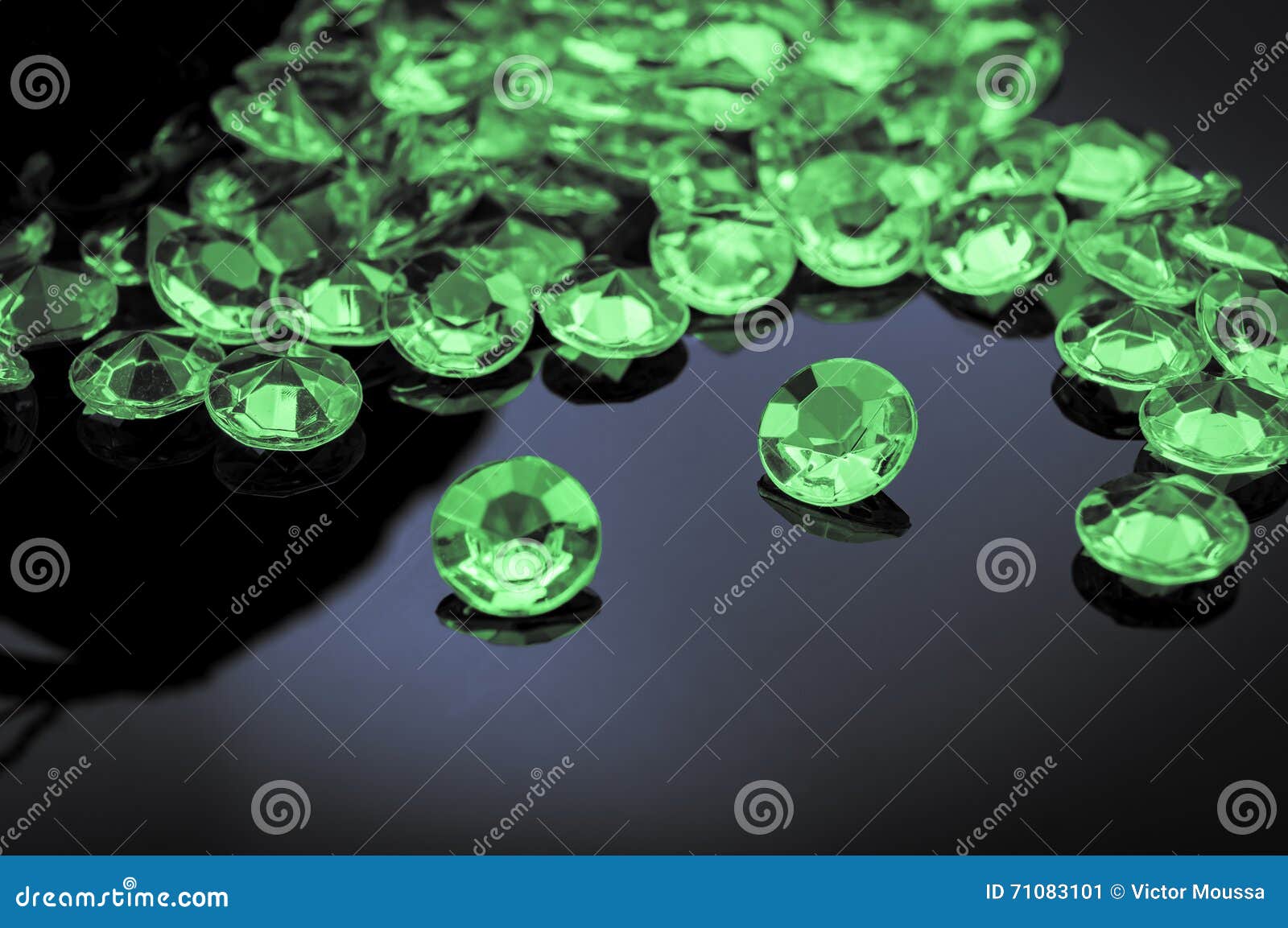 Scattered emeralds stock image. Image of expensive, precious - 71083101