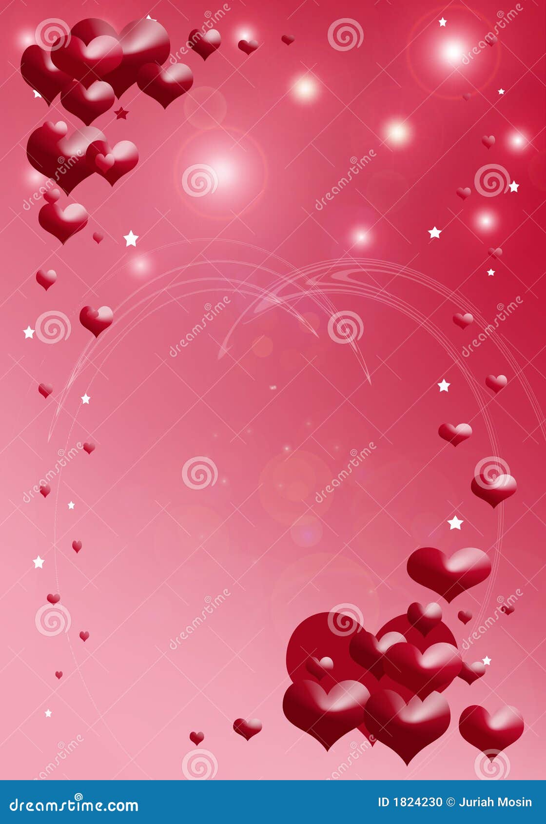 Scattered floating hearts stock illustration. Illustration of joyous ...