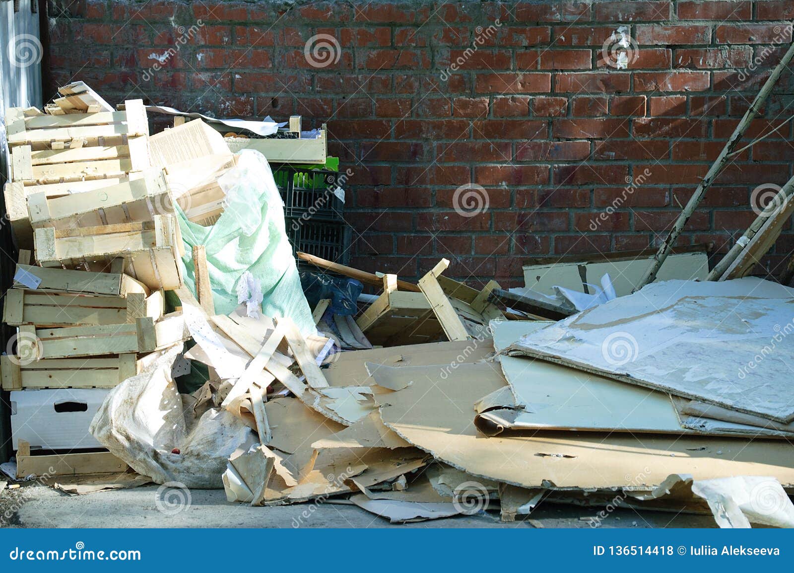Scattered Garbage in Landfill Stock Photo - Image of plastic, refuse ...